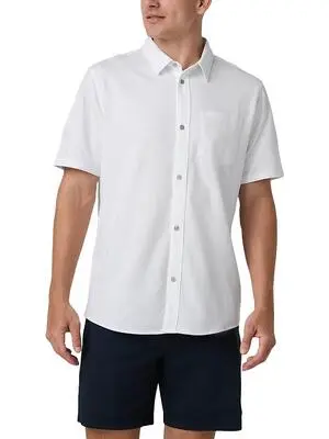 Vuori Knit Oxford Pocket Shirt - White