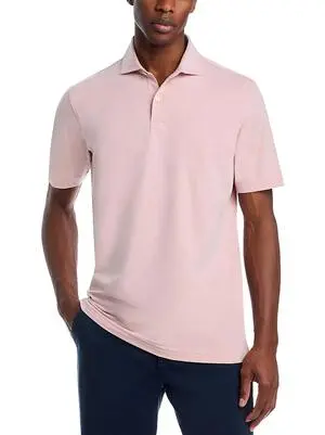 Peter Millar Crown Crafted Albatross Cotton-blend Pique Polo - Faded Scarlet