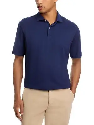 Peter Millar Crown Crafted Albatross Cotton-blend Pique Polo - Navy