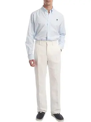 Ami Straight Trousers - Blanc Creme