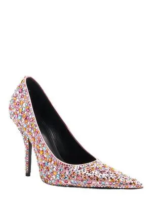 Balenciaga Embellished Pointed Pumps - Pink/multi