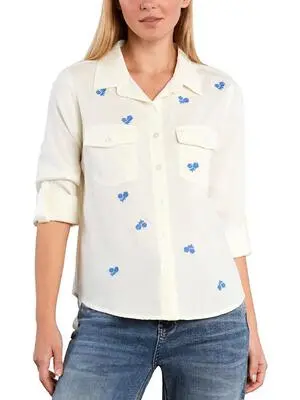 BILLY T Moonlit Meadow Shirt - White Lily