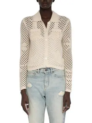 Zadig&Voltaire Voltyz Crochet Cardigan - Ecru