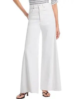Veronica Beard Vicki High-rise Extra Wide Leg Jeans - White