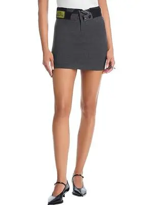 MAISON MARGIELA Mini Skirt - Dark Grey Melange
