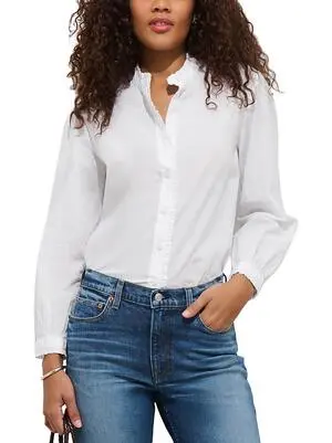 ALEX MILL Chantilly Ruffled Cotton Shirt - White