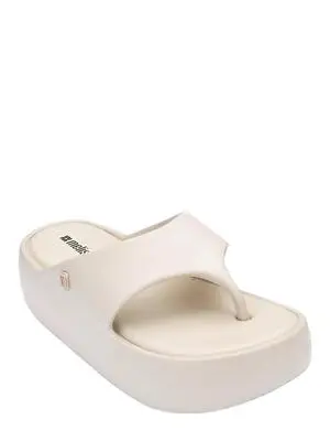 Melissa Free Thong Platform Sandals - Beige