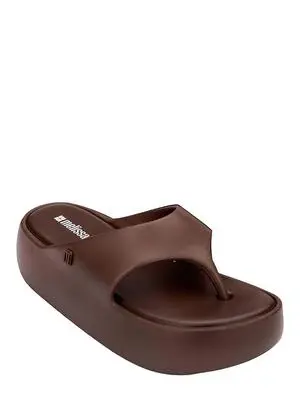 Melissa Free Thong Platform Sandals Bronze