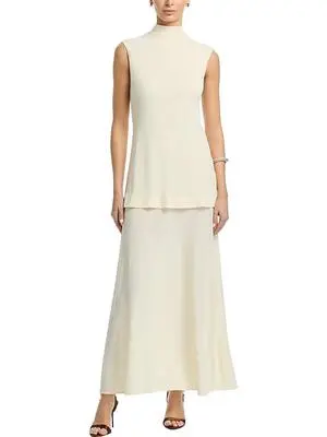 JIL SANDER Mid-length Double Layer Dress - Chalk