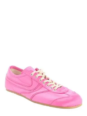 Dries Van Noten Slim Satin Sneakers - 304 Fuschia
