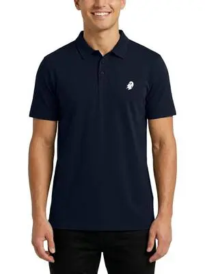 DALIX Ghost Midweight Short Sleeve Polo Shirt - Navy