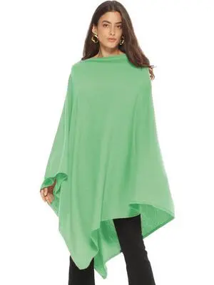 MONTICELLI CASHMERE Cashmere Long Poncho - Kiwi