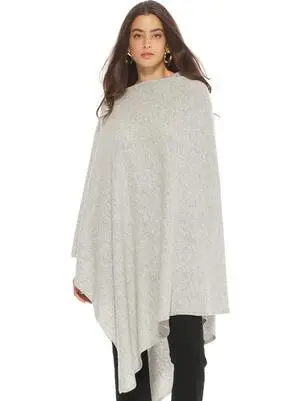 MONTICELLI CASHMERE Cashmere Long Poncho - Light Grey