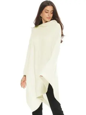 MONTICELLI CASHMERE Cashmere Long Poncho Milk White