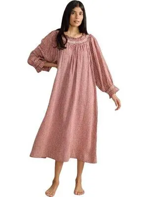 IF ONLY IF Georgie Nightdress - Rust Gingham