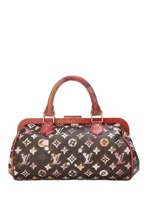 LOUIS VUITTON Richard Prince Monogram Watercolor Papillon Frame Bag - Red
