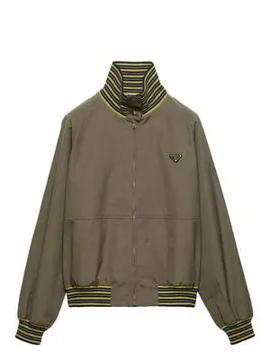 Prada Poplin Turtleneck Jacket - Green