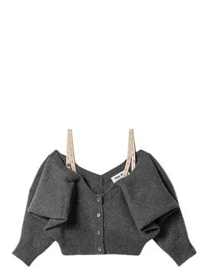 Miu Miu Cashmere Cardigan - Slate Gray
