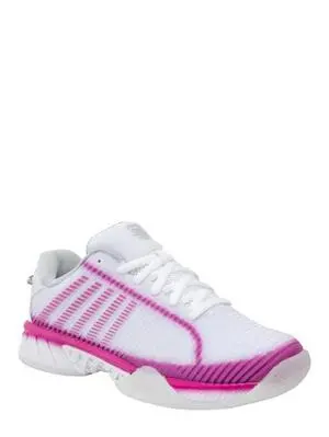 K-Swiss X Lucky In Love Hypercourt Express 2 Tennis Shoes - White/mulberry/silver