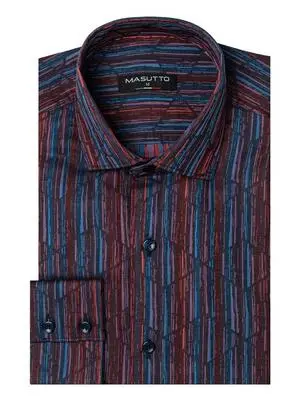MASUTTO Fosco Jacquard Button-up Long Sleeve Shirt - Multicolor
