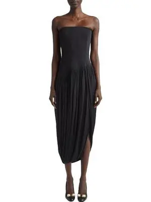 FERRAGAMO Bustier Jersey Gown - Nero