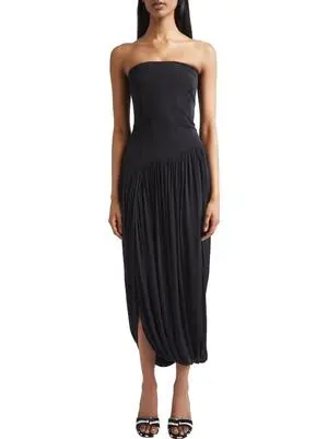 FERRAGAMO Bustier Jersey Gown - Nero