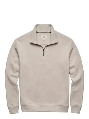 SURFSIDE SUPPLY CO. Quarter-zip Cashmist Fleece - Taupe Grey Heather