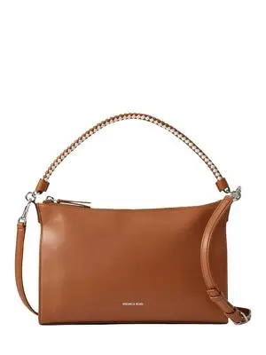 Veronica Beard Vida Leather Shoulder Bag Hazelwood