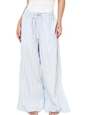 PAPINELLE Amelie Stripe Wide Leg Pants - Clear Sky