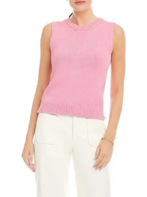 Fifteen Twenty Kimmy Cotton Sweater Tank - Pink
