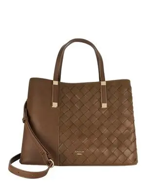 Dune London Leather Tote Bag Brown