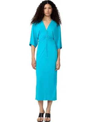 Diane Von Furstenberg Valerie Midi Dress - Aquamarine