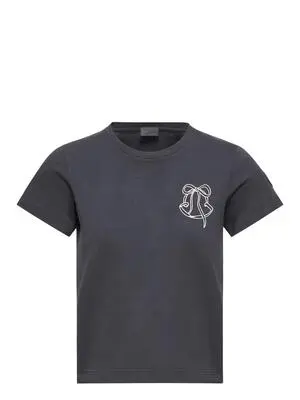 Moncler Embroidered Logo T-shirt - Blue