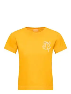 Moncler Embroidered Logo T-shirt - Yellow