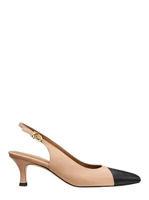 MARGAUX LONNBERG The Colette Slingback Pumps - Dune And Black Nappa