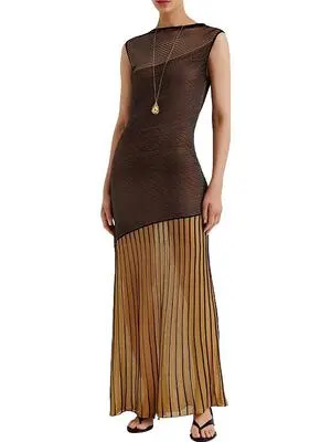 MALINA Patricia Knitted Maxi Dress - Multi