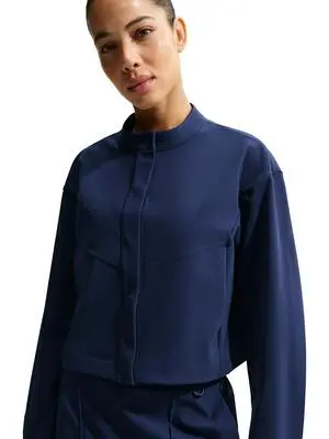 Nike 24.7 Perfectstretch Dri-fit Loose-fit Cropped Jacket - Blue