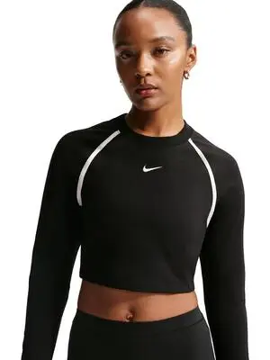 Nike Sportswear Tight Long-sleeve Cropped Top - Black