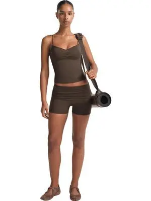 Nike Skims Matte 3" Fold-over Waistband Shorts - Brown