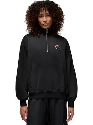 JORDAN Flight Club Fleece Quarter-zip Pullover - Black