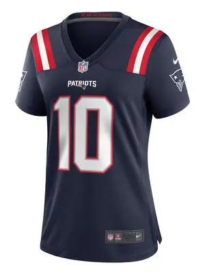 Nike Drake Maye New England Patriots Nfl Game Jersey - Blue