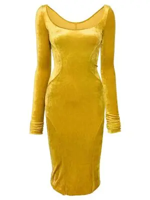 Rick Owens Velour Dress - Yellow