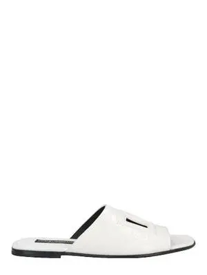 Dolce & Gabbana Sandals In Calfskin Leather - White