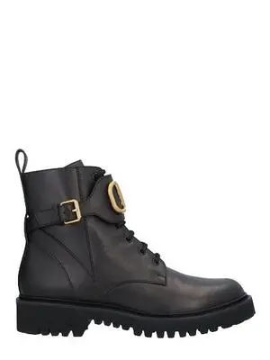 Valentino Garavani Ankle Boots In Soft Leather - Black