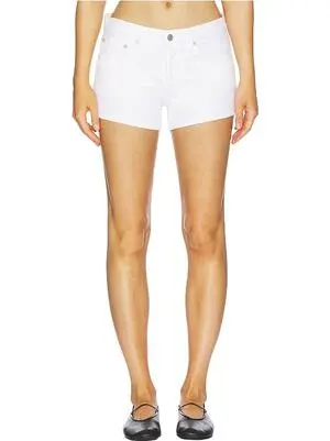 AGOLDE Low Rise Parker Denim Shorts - Marshmallow