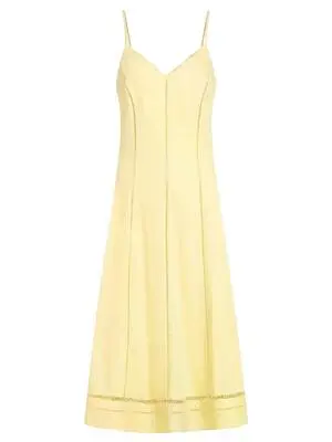 Karl Lagerfeld Embroidery-detail Midi Dress - Yellow