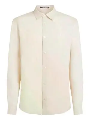 Karl Lagerfeld Embroidery Linen Shirt - Neutrals