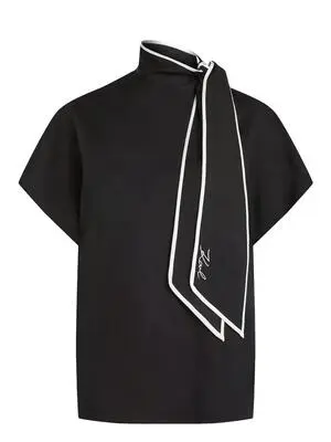 Karl Lagerfeld Tie-detail Blouse - Black