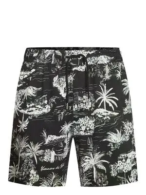 Karl Lagerfeld All-over Print Shorts - Black