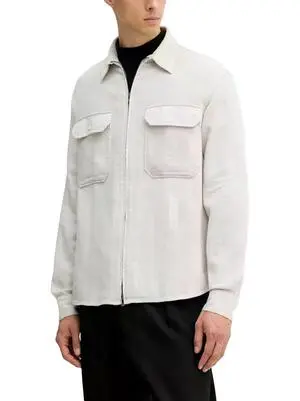 Armani Exchange Flap-pocket Zip Shirt - Neutrals